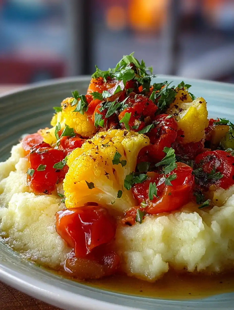 Mashed Potatoes with Vegetable Stew : Hearty Comfort Food