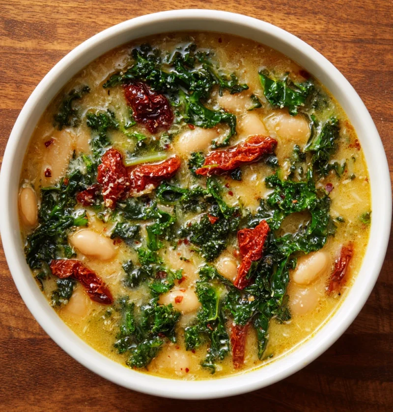 Marry Me White Bean Soup with Kale - Easy Cozy Dinner